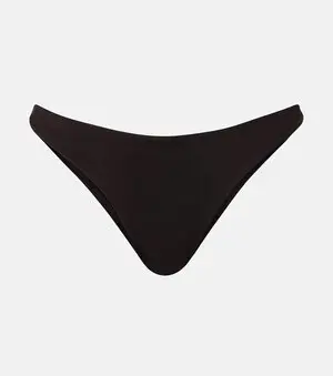 Staud Dana Satin Bikini Bottoms - Brown