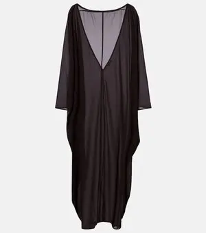 Staud Nour Chiffon Beach Dress - Brown