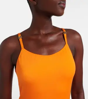 Dolce & Gabbana One Piece Swimsuit With Adjustable Straps - Orange