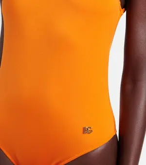 Dolce & Gabbana One Piece Swimsuit With Adjustable Straps - Orange