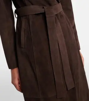 Nour Hammour Winona Suede Wrap Coat