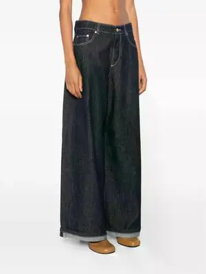 Max Mara Wide-leg Turn-up Jeans