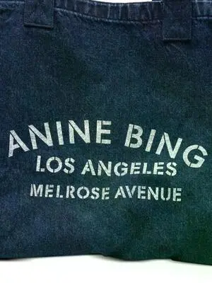 ANINE BING Logo Print Shoulder Bag