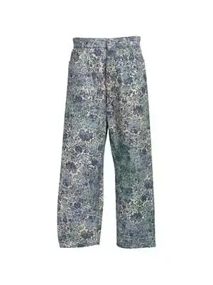Dior Toile De Jouy Jacquard Print Straight-leg Jeans