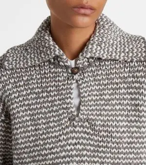 Polo Ralph Lauren Striped Cotton And Wool-blend Knit Sweater