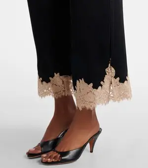 Rixo Marcela Lace-trimmed Wide-leg Pants