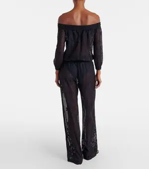 Melissa Odabash Tully Crochet Jumpsuit