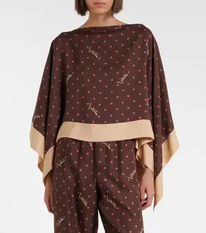 Valentino Garavani Printed Silk Twill Top