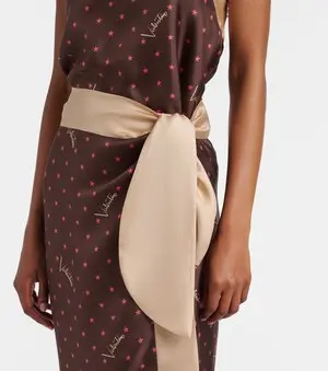 Valentino Garavani Printed Silk Twill Wrap Skirt