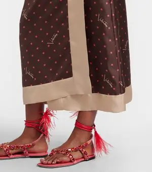 Valentino Garavani Printed Silk Twill Wrap Skirt