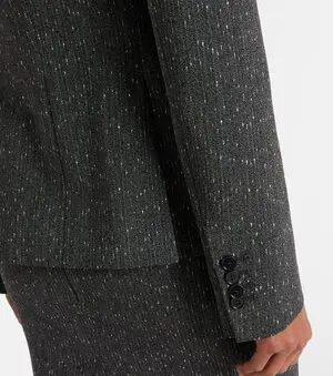 Alexander McQueen Single-breasted Wool Blazer - Grey