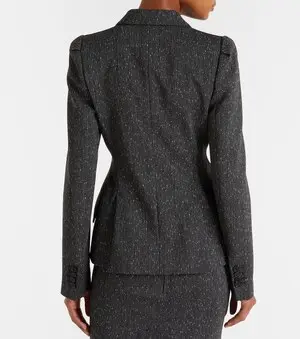 Alexander McQueen Single-breasted Wool Blazer - Grey