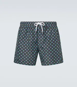 Fedeli Fedeli Printed Swim Trunks Brown