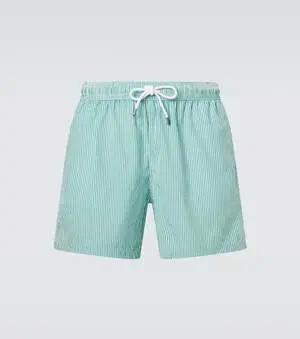 Fedeli Printed Swim Trunks - Green