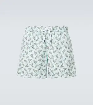 Fedeli Madeira Printed Swim Trunks Green