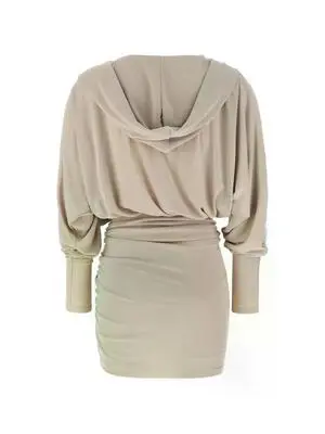 Andamane Grace Hooded Ruched Mini Dress