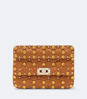 Valentino Garavani Rockstud Spike Top-handle Bag - Brown