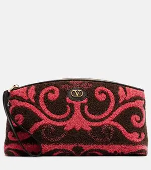 Valentino Garavani Vlogo Terry Pouch - Brown