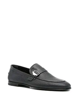 JOHN HARRISON Perforated Leather Loafers