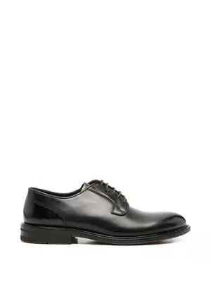JOHN HARRISON Lace-up Leather Derby Shoes - Brown