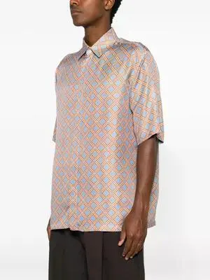 Fendi Geometric-print Short-sleeve Shirt