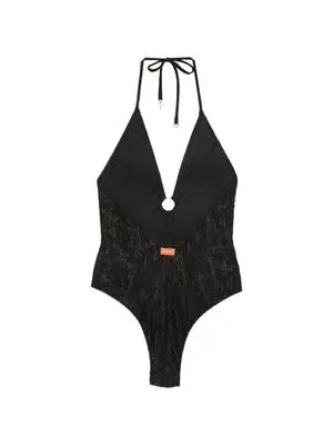 COTAZUR Textured Halterneck Swimsuit
