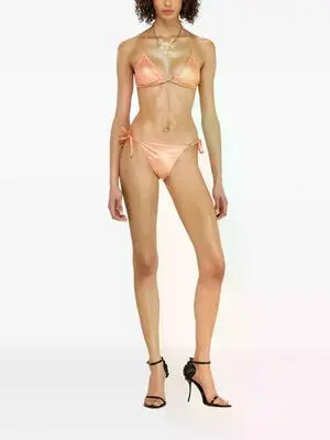DIESEL® Metallic Logo Plaque Bikini Top - Pink
