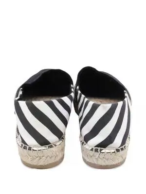 Off-White Striped Canvas Slip-on Espadrilles