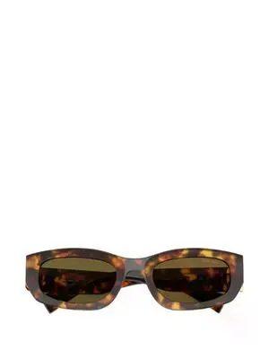 Miu Miu Tortoiseshell Effect Oval-frame Sunglasses