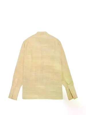 424 Mandarin-collar Frayed-hem Shirt