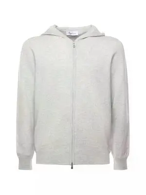 GALIANO Zip-up Knit Hoodie - Grey