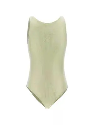 TWENTY FOURHAITCH Lime Lamu Rhinestone Embellished Bodysuit