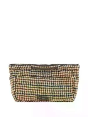 GIANNI CHIARINI Houndstooth Wool-blend Clutch Bag