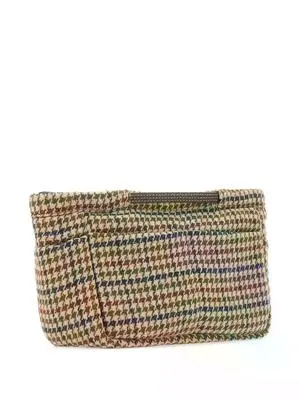 GIANNI CHIARINI Houndstooth Wool-blend Clutch Bag