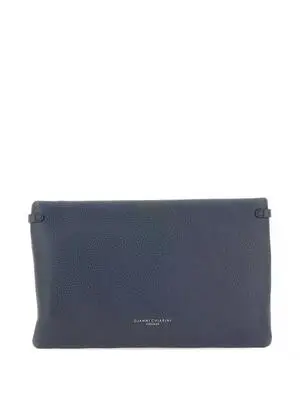 GIANNI CHIARINI Hermy Leather Clutch Bag - Blue