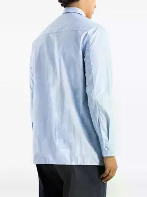 JIL SANDER Fine-stripe-pattern Long-sleeved Shirt