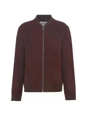 AMARANTO Ribbed-trim Zip-up Jacket - Red