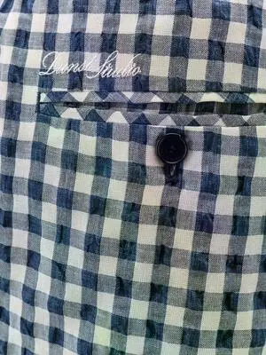 DUNST Check-pattern Wide-leg Trousers