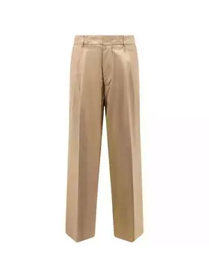 AMARANTO Pleated Wide-leg Trousers - Neutrals