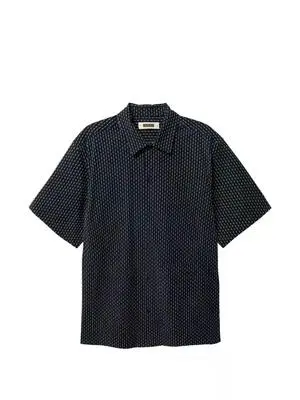 WOODBIRD Wbwang Shiko Striped Short-sleeve Shirt - Blue