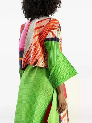 Issey Miyake City Collage Plissé Blouse