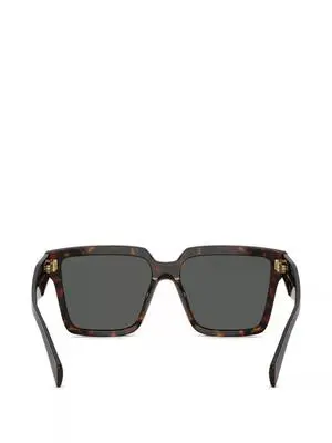 Prada Tortoiseshell Effect Square Frame Sunglasses