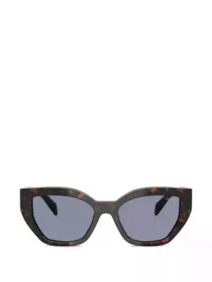 Prada Geometric Frame Sunglasses - Brown