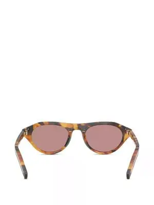 Prada Geometric Frame Tortoiseshell Sunglasses
