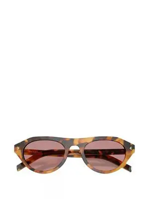 Prada Geometric Frame Tortoiseshell Sunglasses