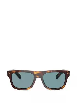 Prada Tortoiseshell-effect Rectangle-frame Sunglasses - Brown