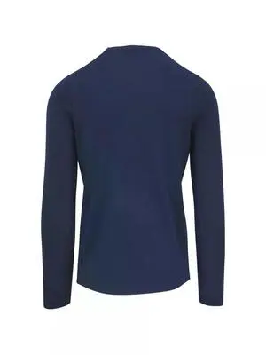 PYA Fine-knit Crew-neck Sweater - Blue