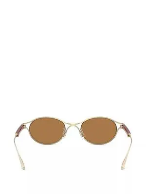 Tory Burch Deco Oval Frame Sunglasses