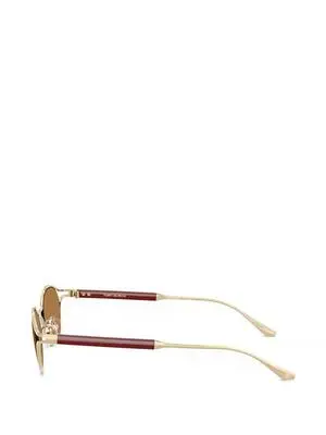 Tory Burch Deco Oval Frame Sunglasses