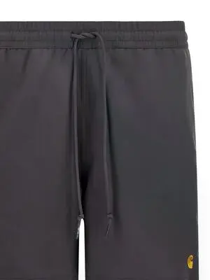 Carhartt Work In Progress Chase Logo Swim Shorts - Grey